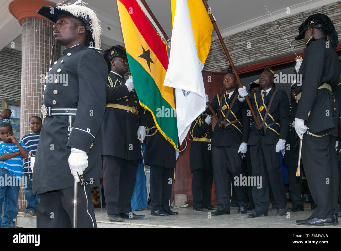 Knights of St. John, St. James church, Accra, Ghana, Africa Stock Photo ...