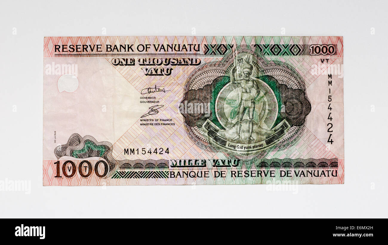 Vanuatu 1000 One Thousand Vatu Bank Note Stock Photo - Alamy