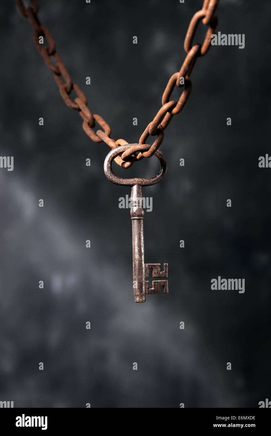 Big metal key hanging hi-res stock photography and images - Alamy