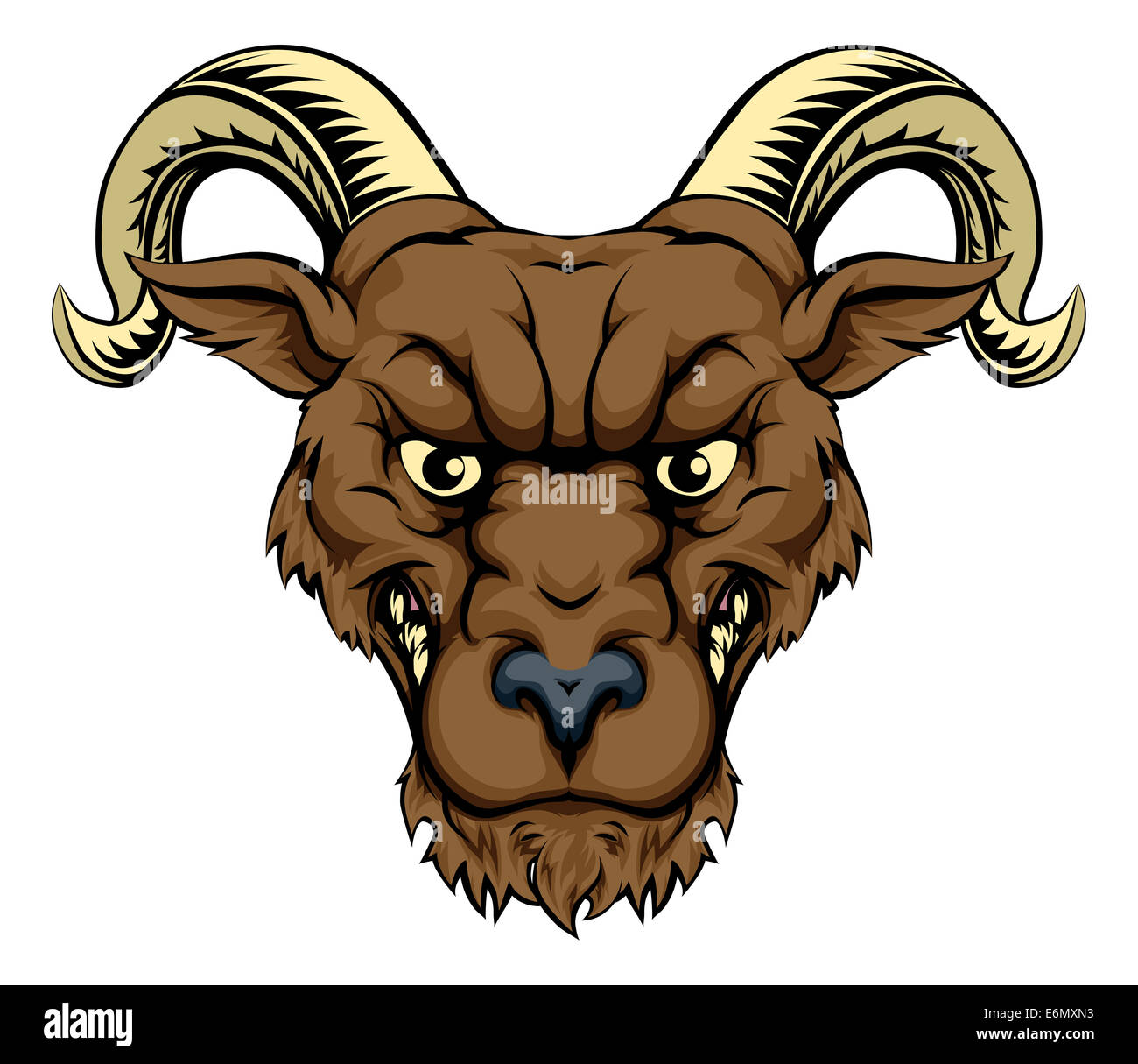 Ram mascot illustration of a tough ram sports mascot or character Stock ...