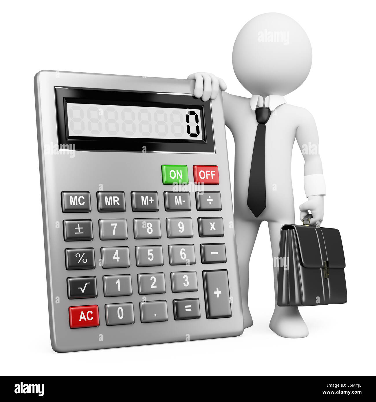 3d business man with tie and briefcase hi-res stock photography and ...