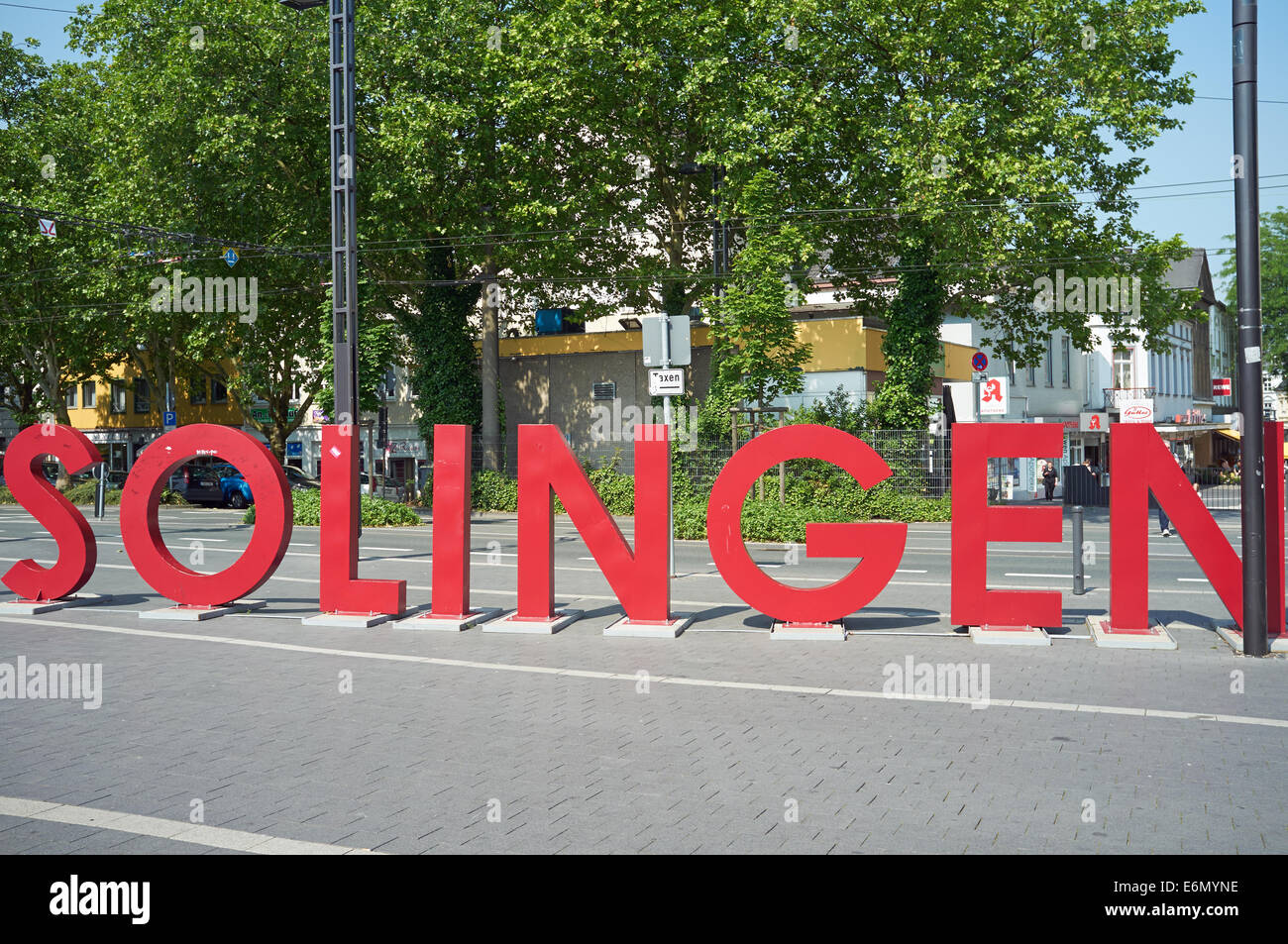 Solingen city sign Germany Stock Photo - Alamy