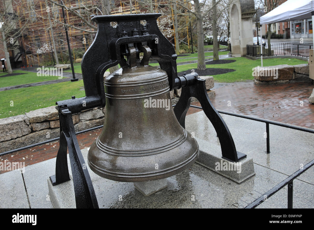 Bell cast in Boston by Paul Revere and Sons in 1801. Salem ...