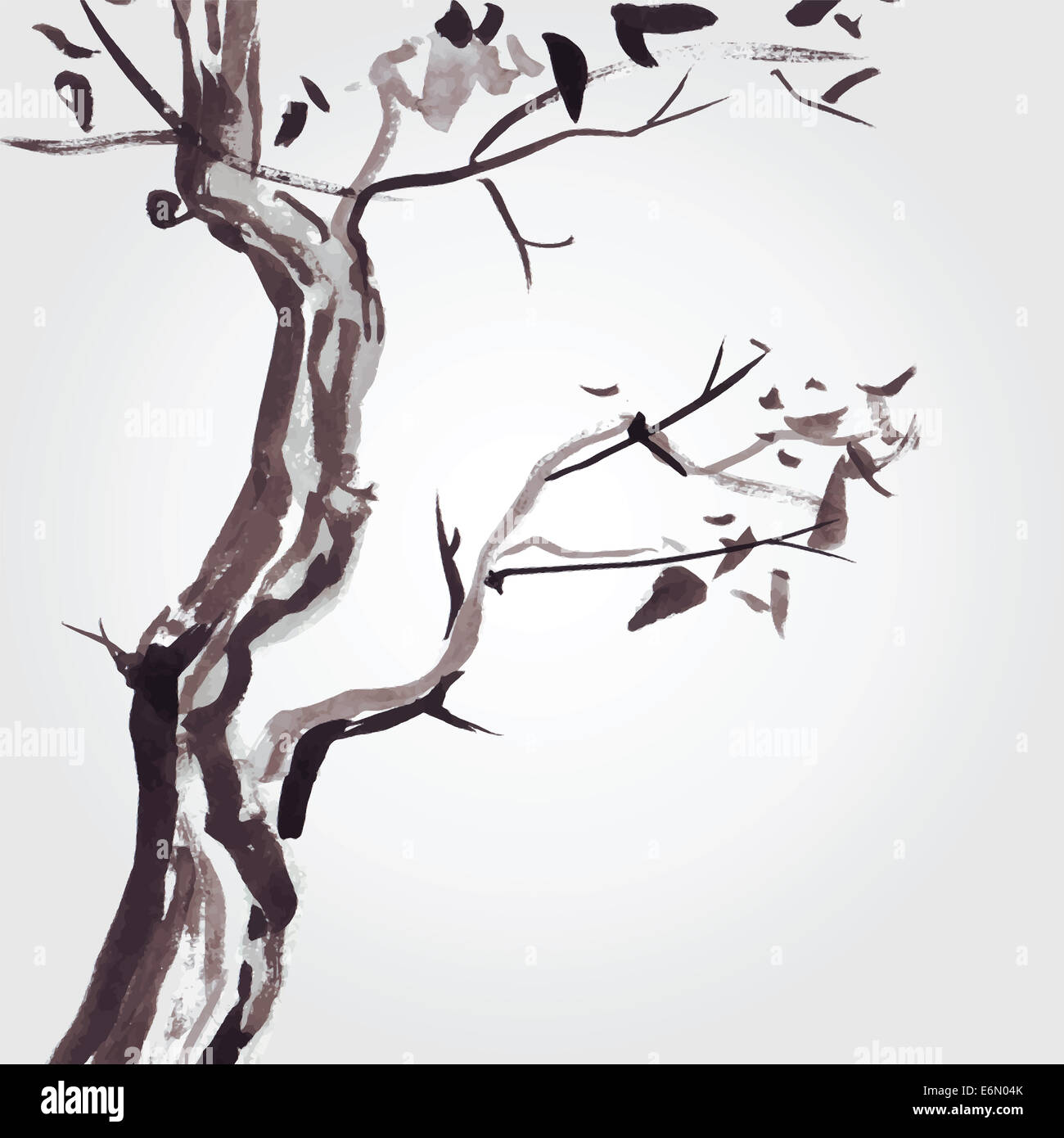 Old tree in Chinese style Stock Photo - Alamy