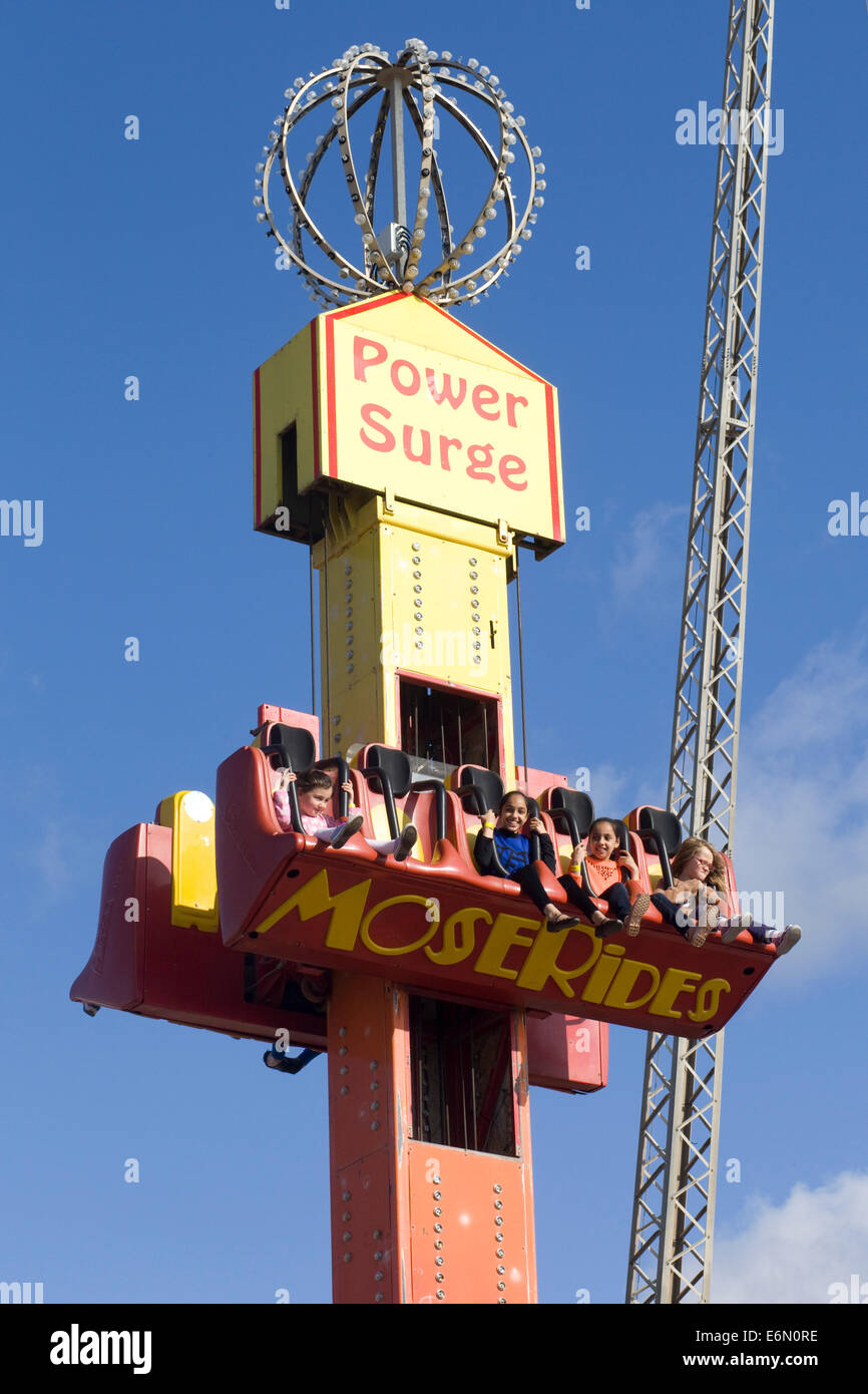 The Power Surge ride on Central Pier on the Seafront at Blackpool Stock ...