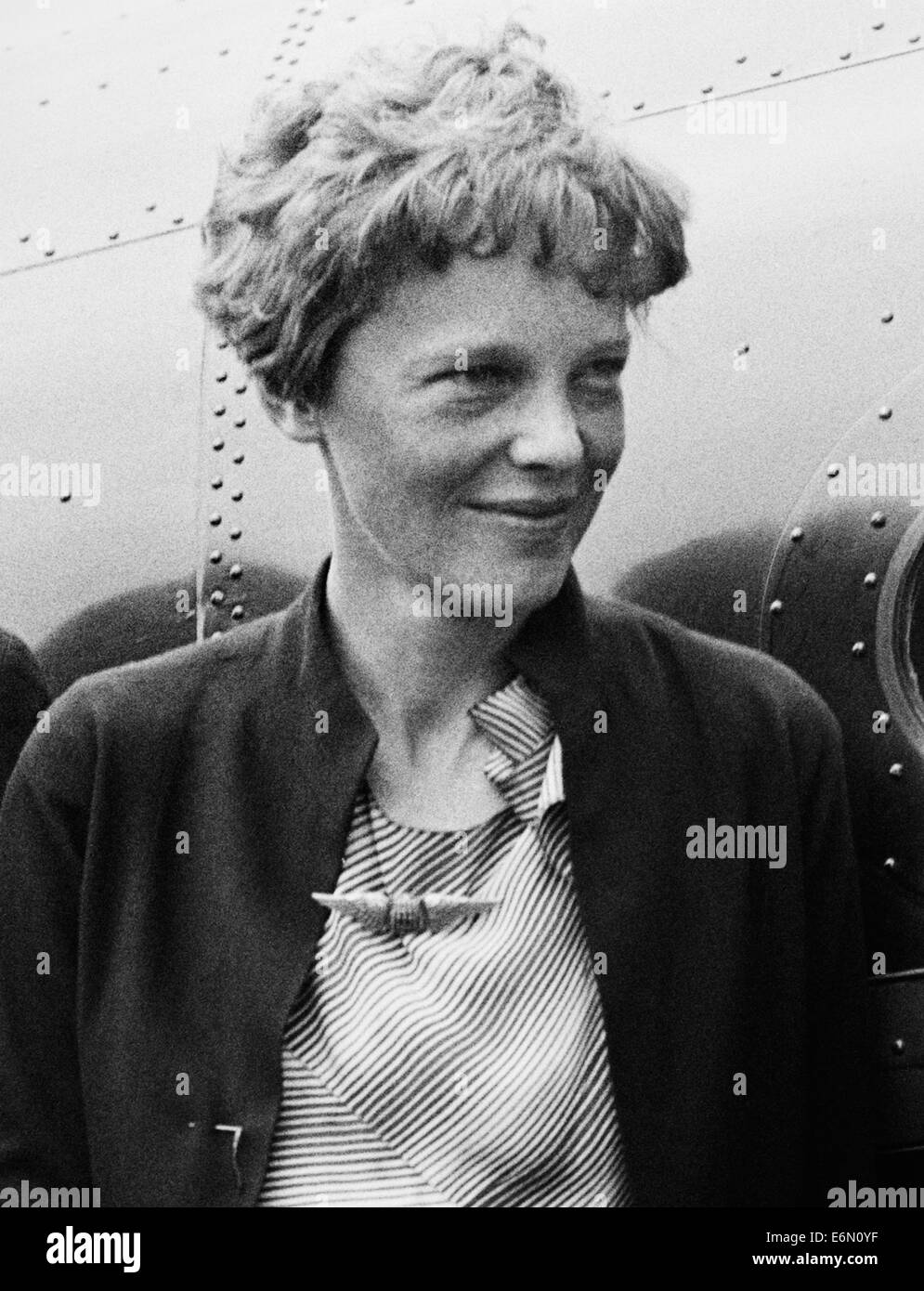 Vintage photo of American aviation pioneer and author Amelia Earhart ...