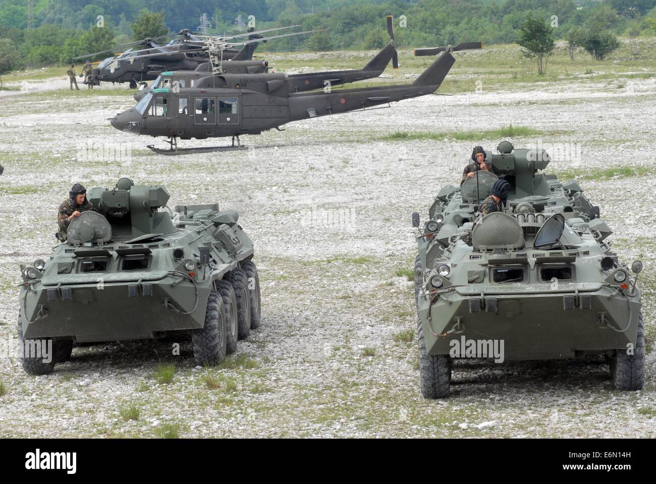 MLF, European Multinational Land Force; BTR-80 armored personnel ...