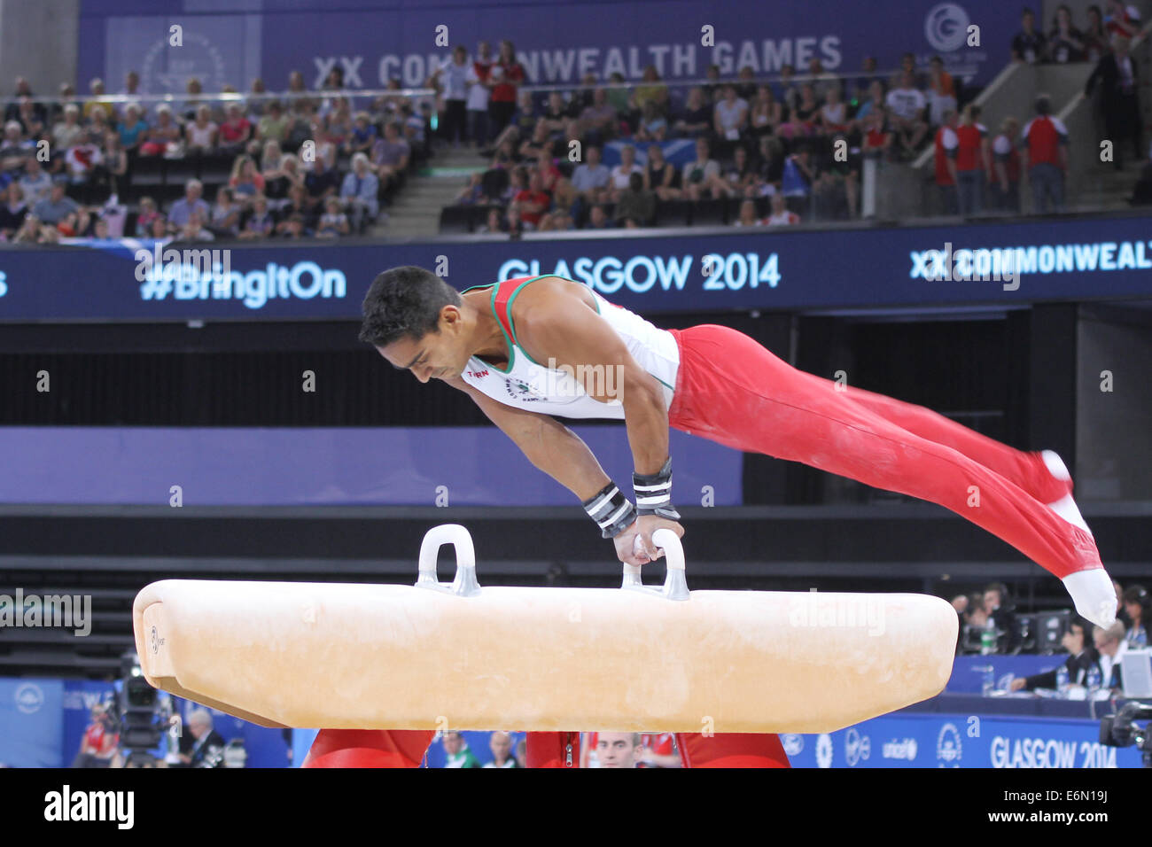 Quazi Syque CAESAR of Bangladesh on the Pommel Horse in the artistic ...