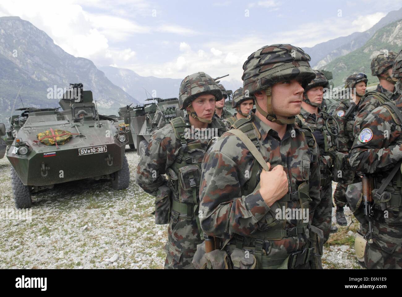 MLF, European Multinational Land Force; soldiers of Slovenian army ...