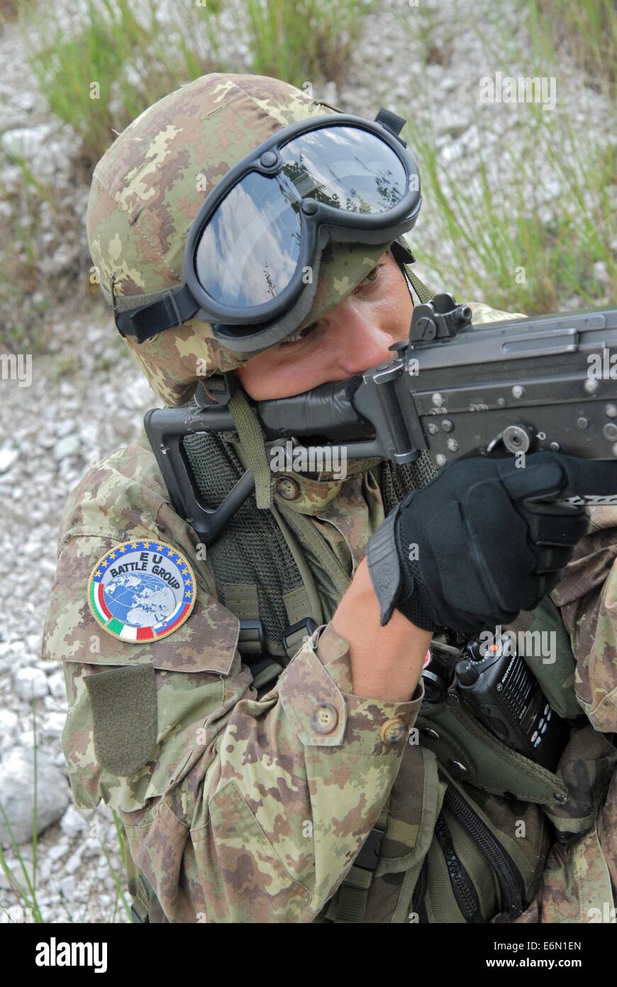 MLF, European Multinational Land Force; Italian army, soldier of 8 ...