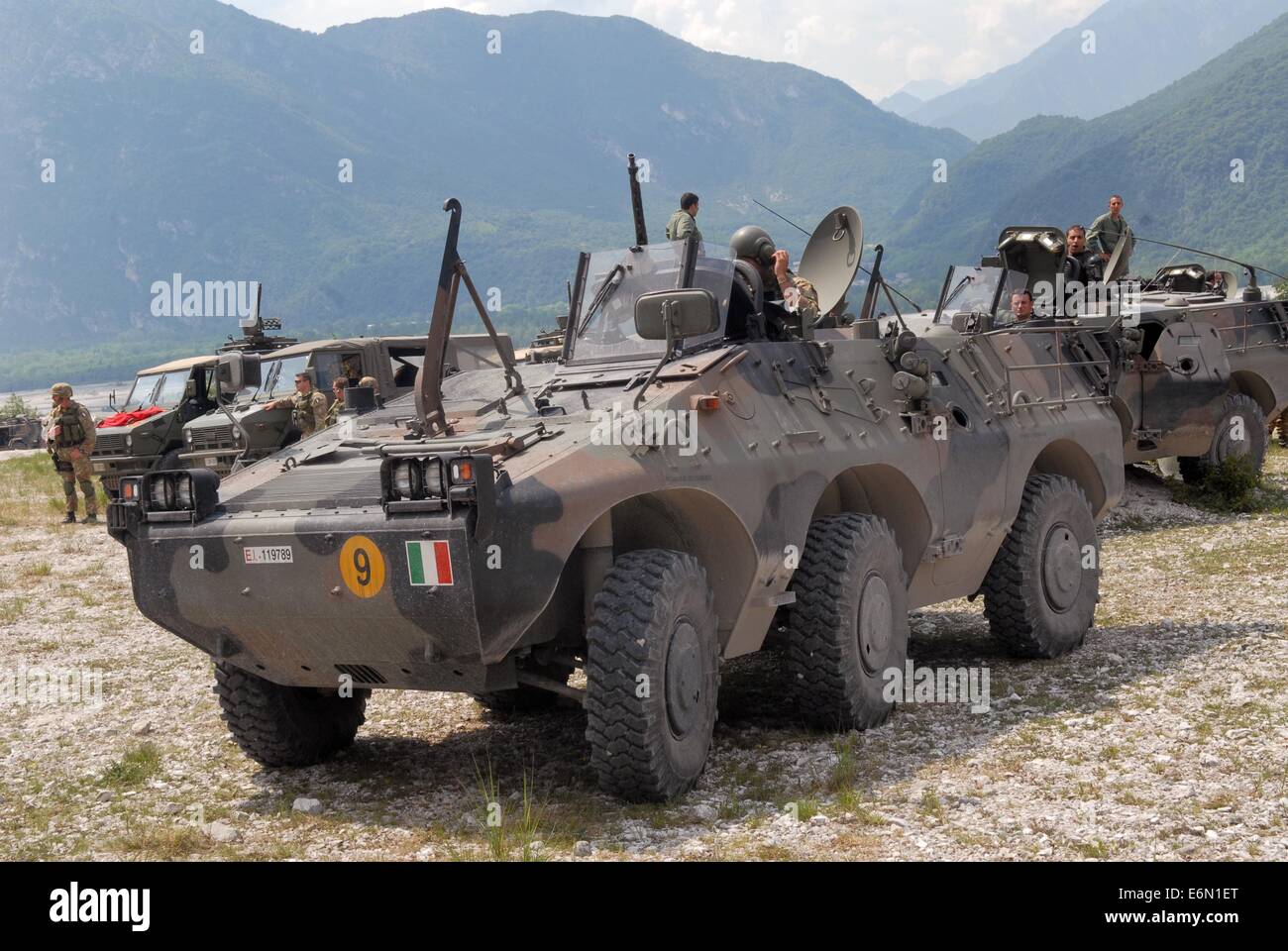 MLF, European Multinational Land Force; Italian army, alpine brigade ...