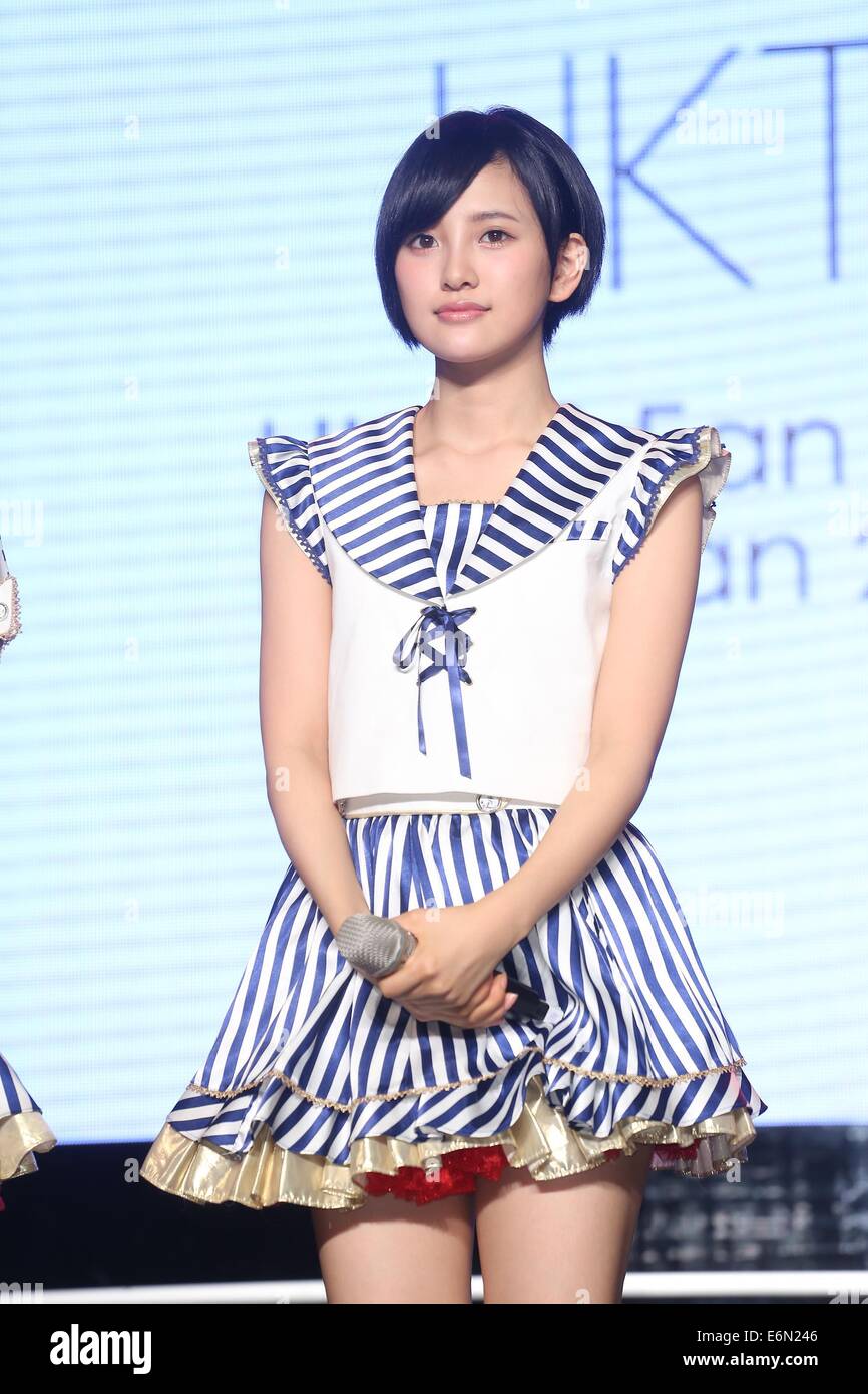 Japanese girl group HKT48 meet fans and promote their coming concert in ...