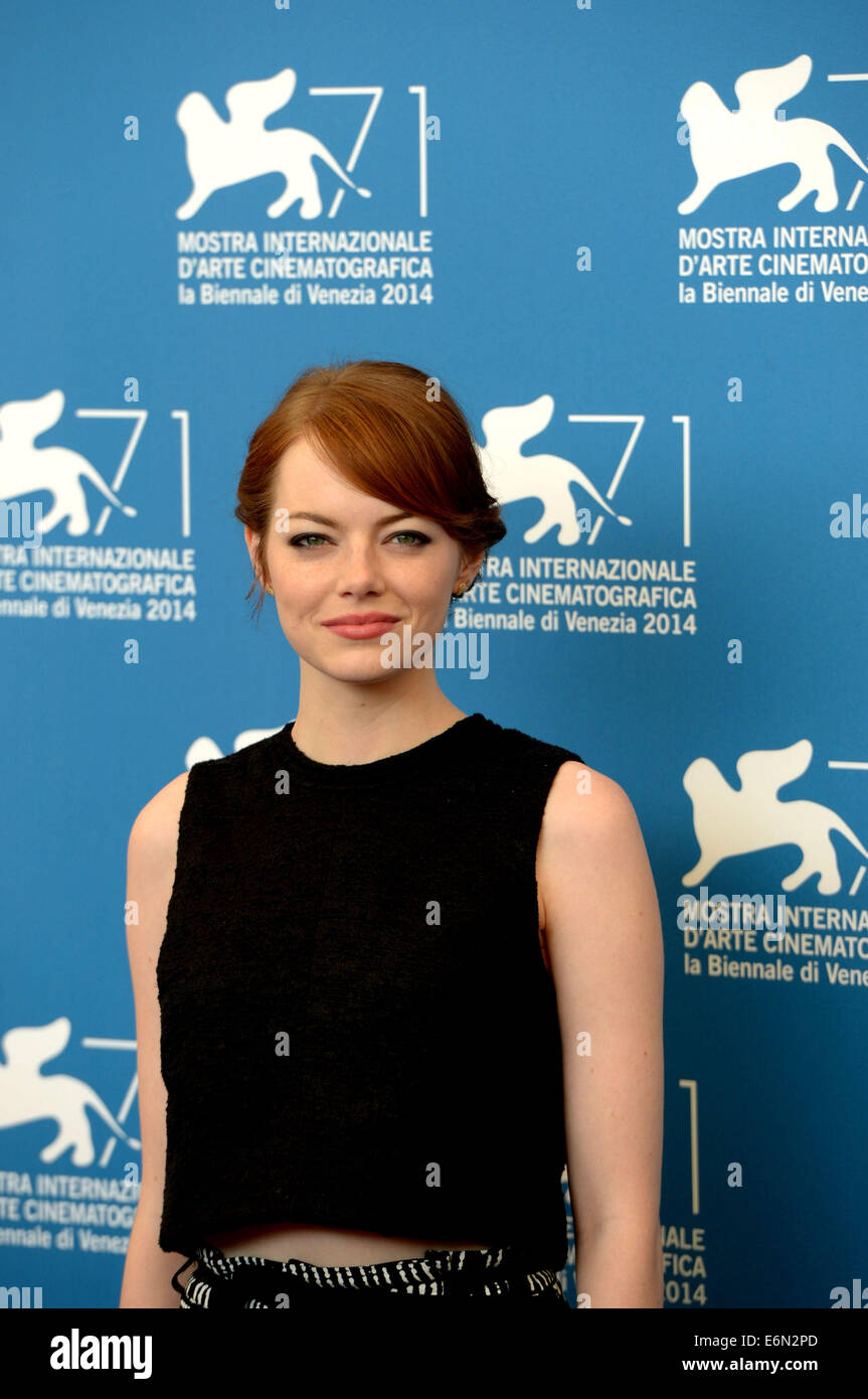 Venice. 27th Aug, 2014. Actress Emma Stone poses during the photo call ...