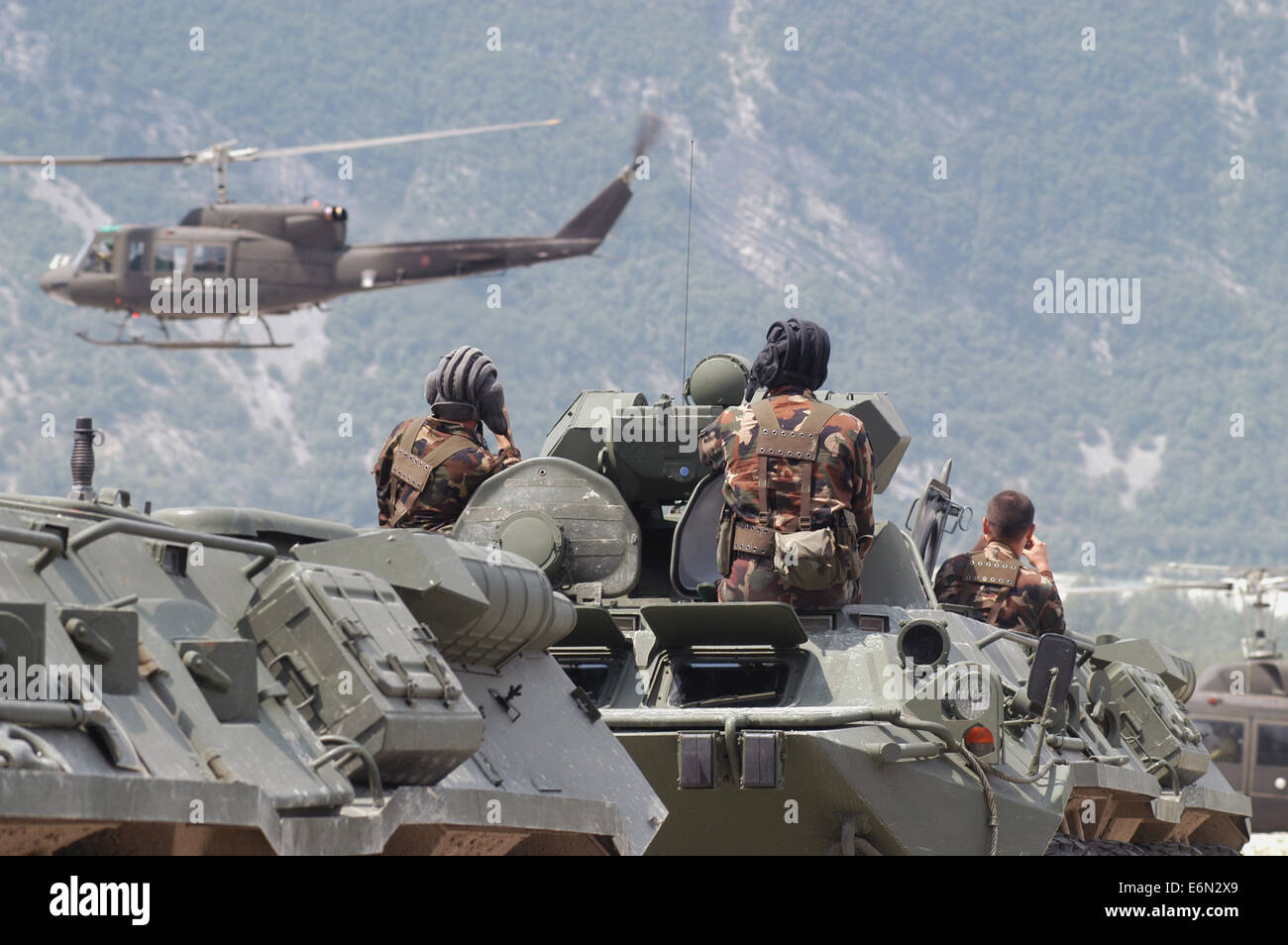 MLF, European Multinational Land Force; soldiers of Hungarian army and ...