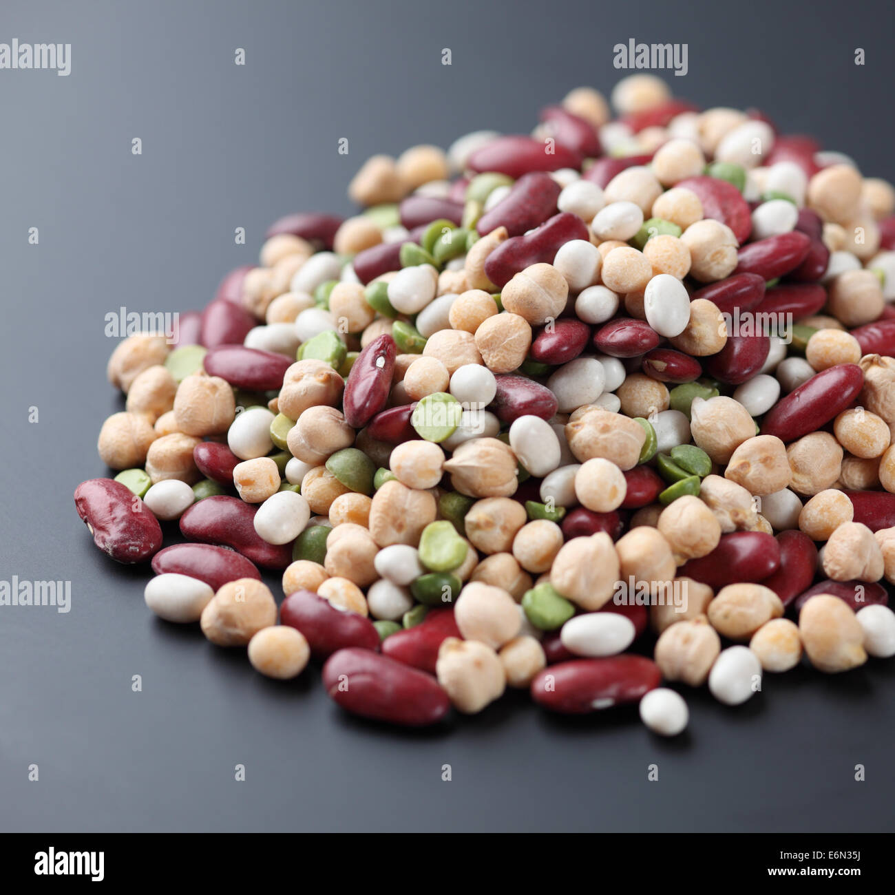Mixed beans. Black background Stock Photo - Alamy