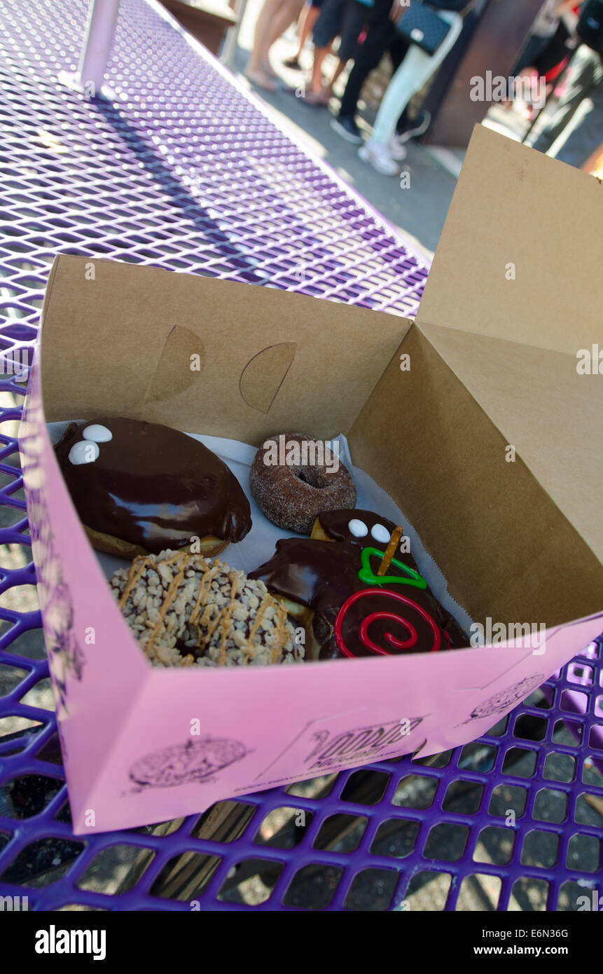 Voodoo doughnut box hi-res stock photography and images - Alamy