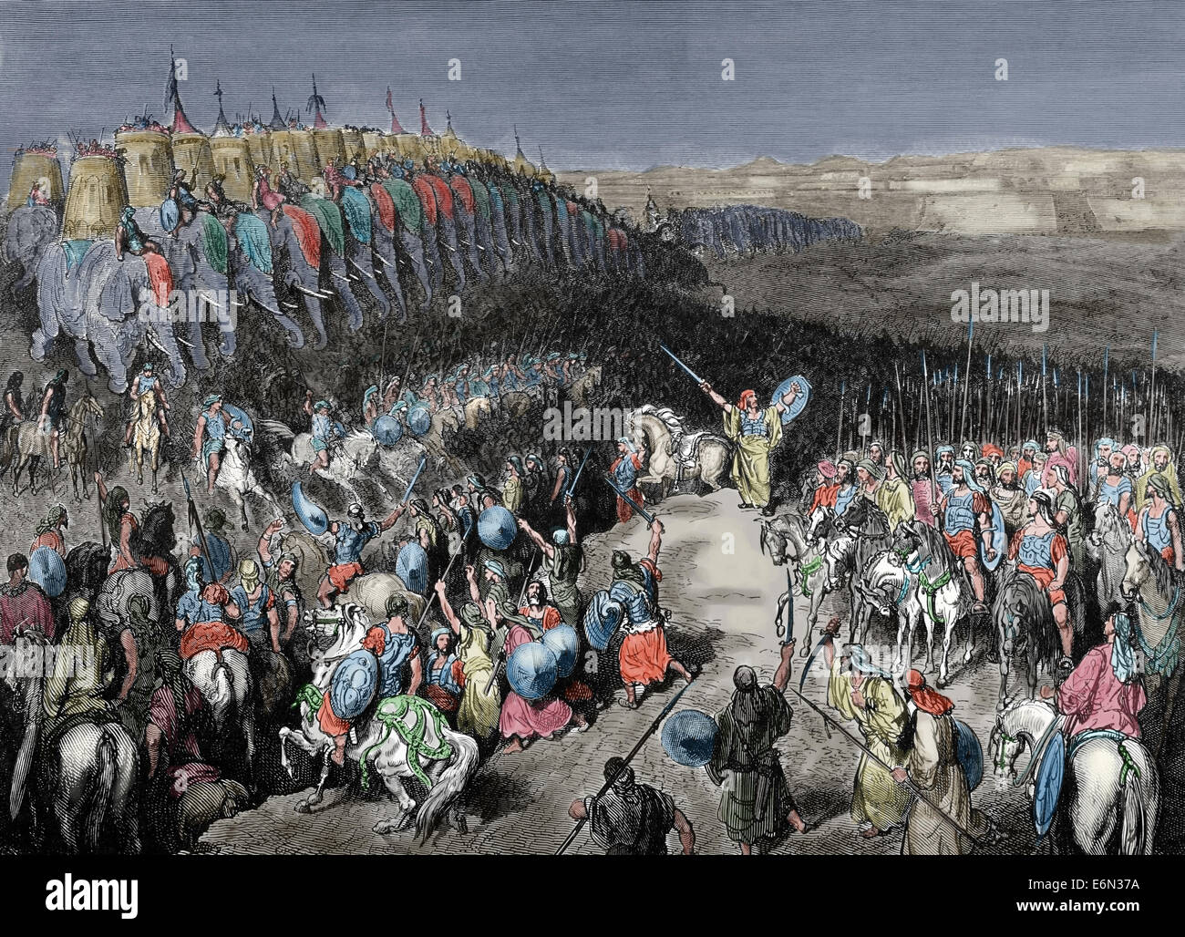 Bible. Old Testament. Judas Maccabeus before the army of Nicamor. Macc ...