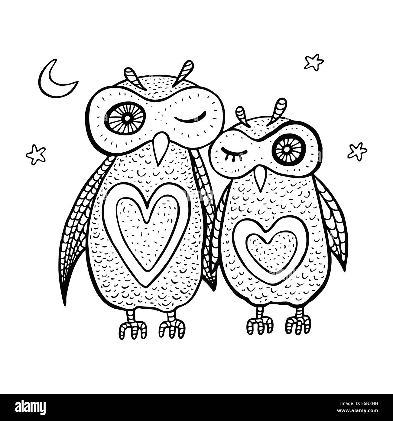 Cute vector background two Black and White Stock Photos & Images - Alamy