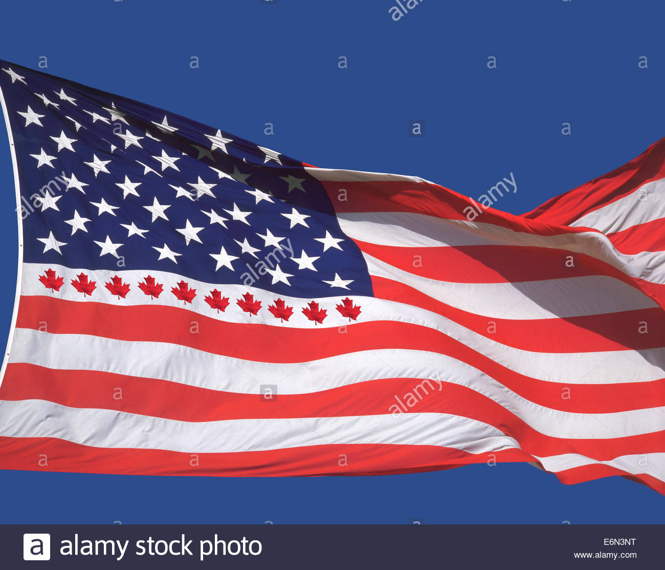 Usa Canada Flags Together High Resolution Stock Photography and Images ...