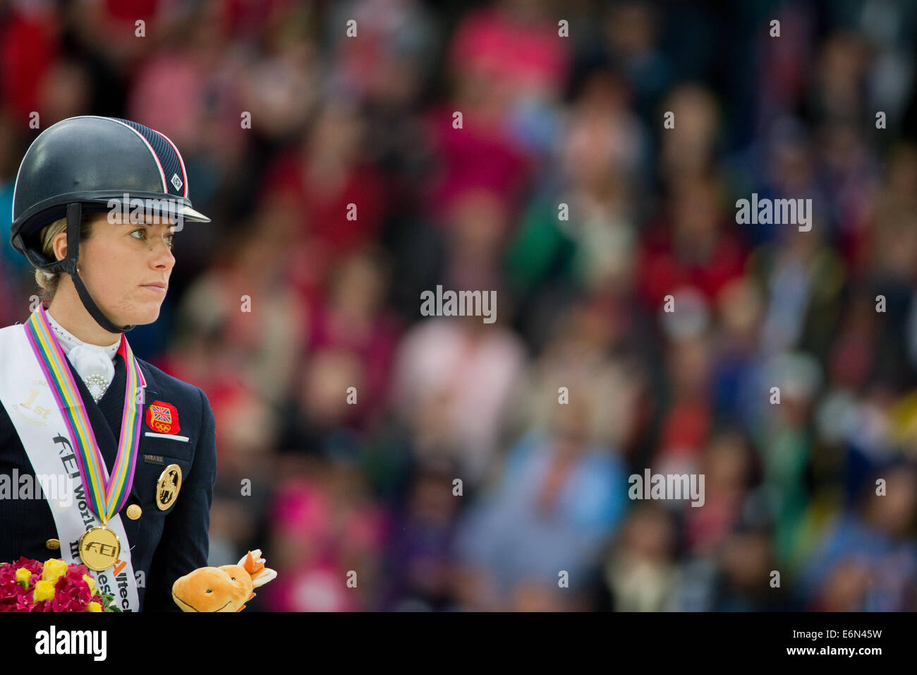 Caen, France. 27th Aug, 2014. British dressage rider and winner ...