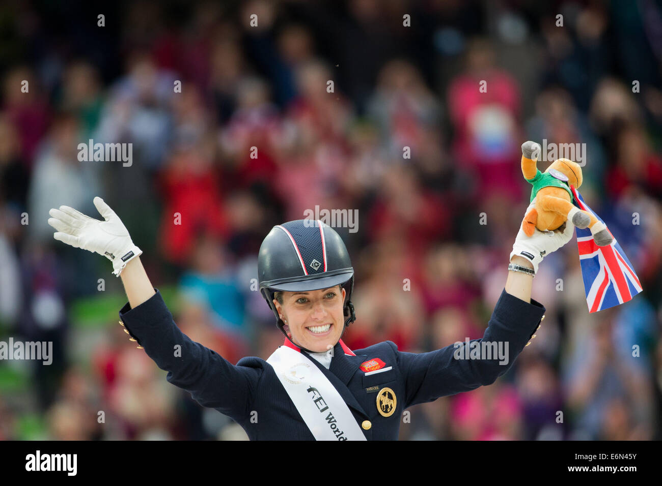 Caen, France. 27th Aug, 2014. British dressage rider and winner ...
