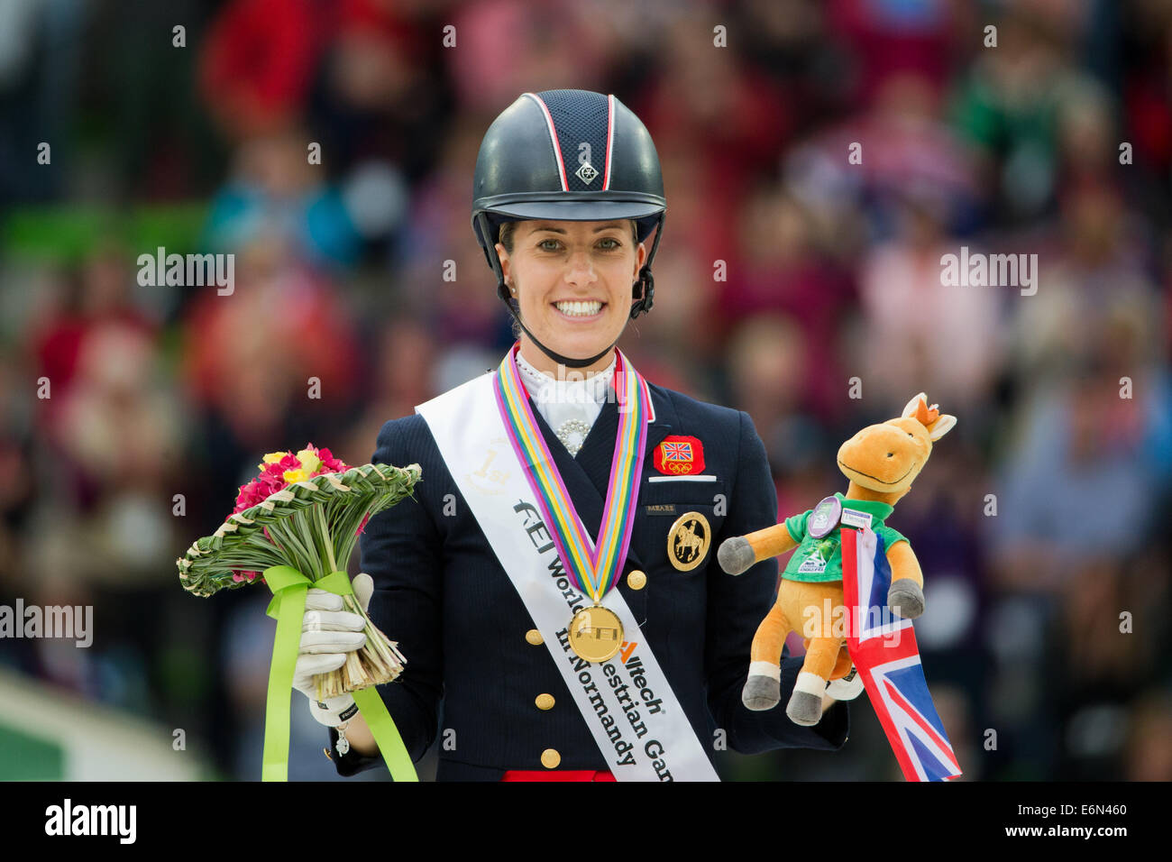 Caen, France. 27th Aug, 2014. British dressage rider and winner ...