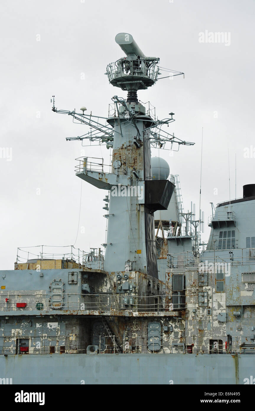 HMS Chatham, type 22 frigate F87, decommissioned and laid up at ...
