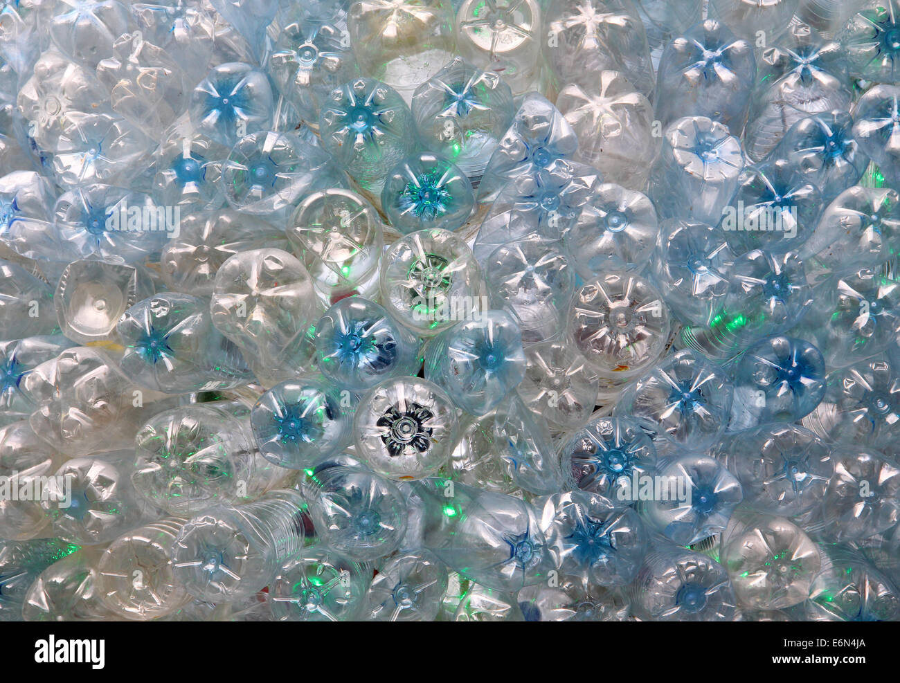 Water bottle waste group of background, abstract Stock Photo - Alamy