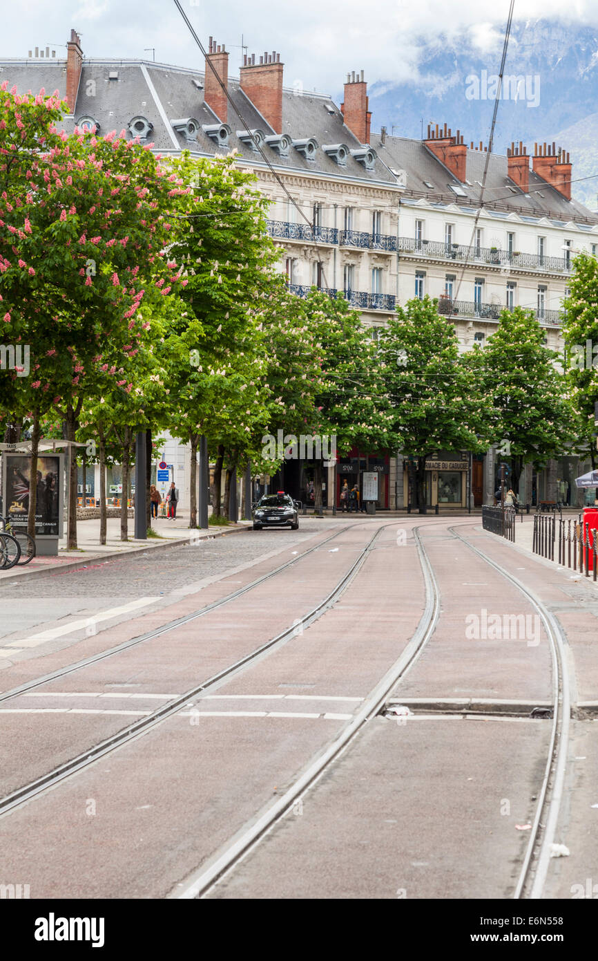 Tram lines in grenoble hi-res stock photography and images - Alamy