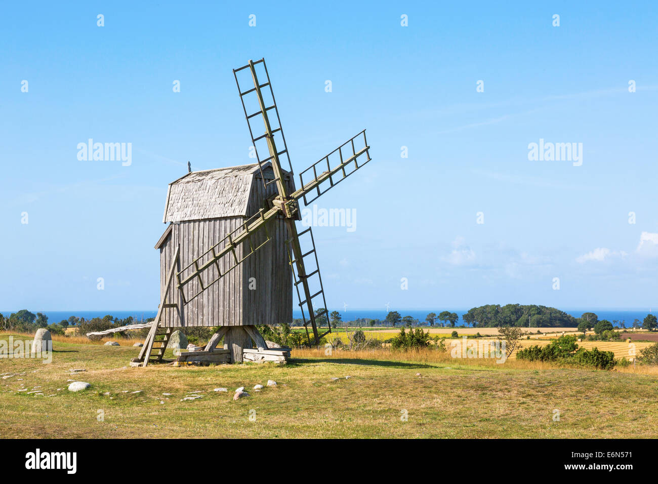 Ancient windmill on field hi-res stock photography and images - Alamy