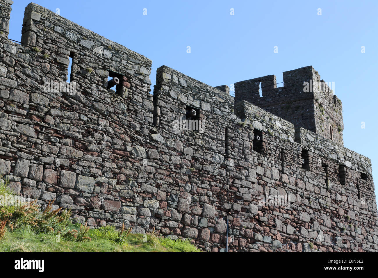 peel castle on the west coast of the Isle of man Stock Photo - Alamy