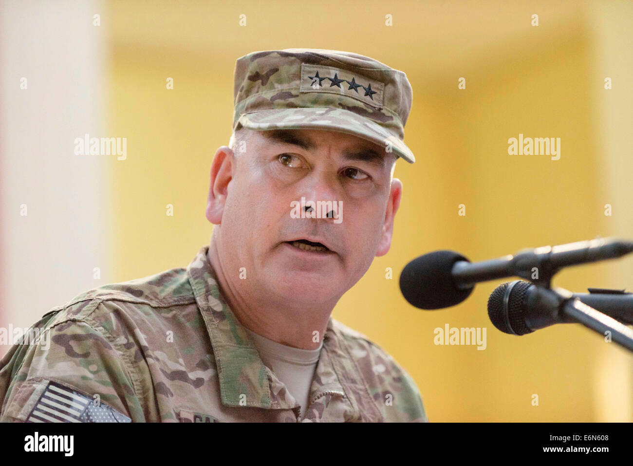 US Army Gen. John F. Campbell speaks during the International Security ...