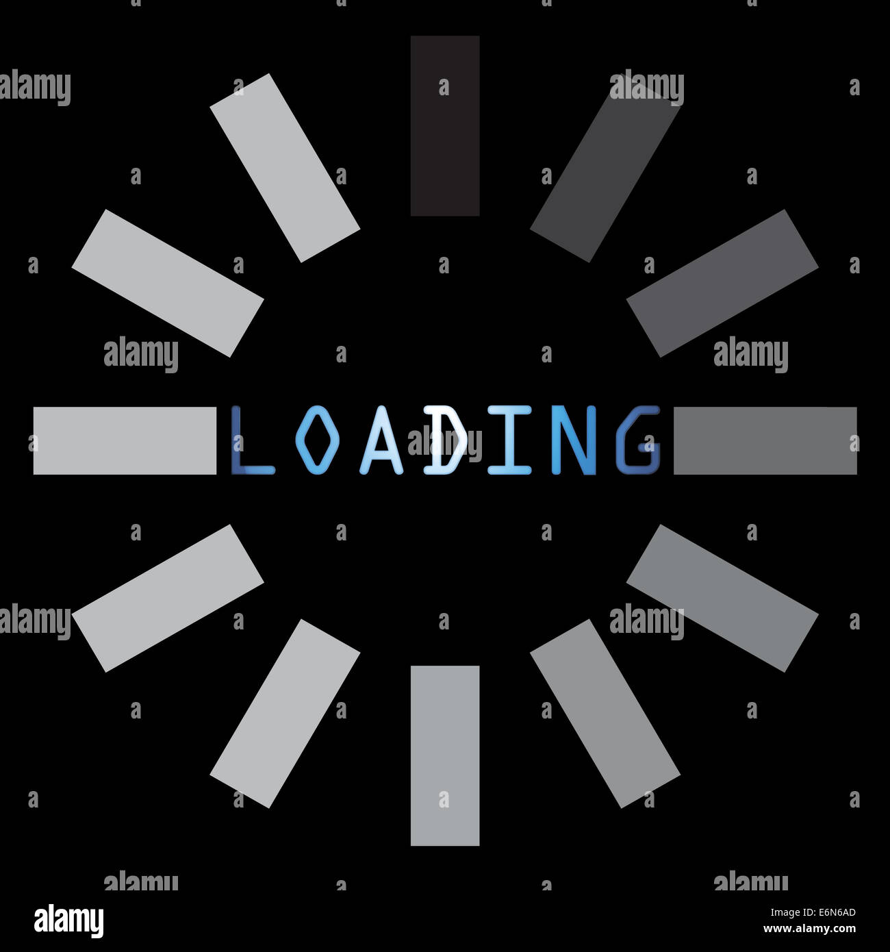 abstract loading symbol on a black background Stock Photo - Alamy