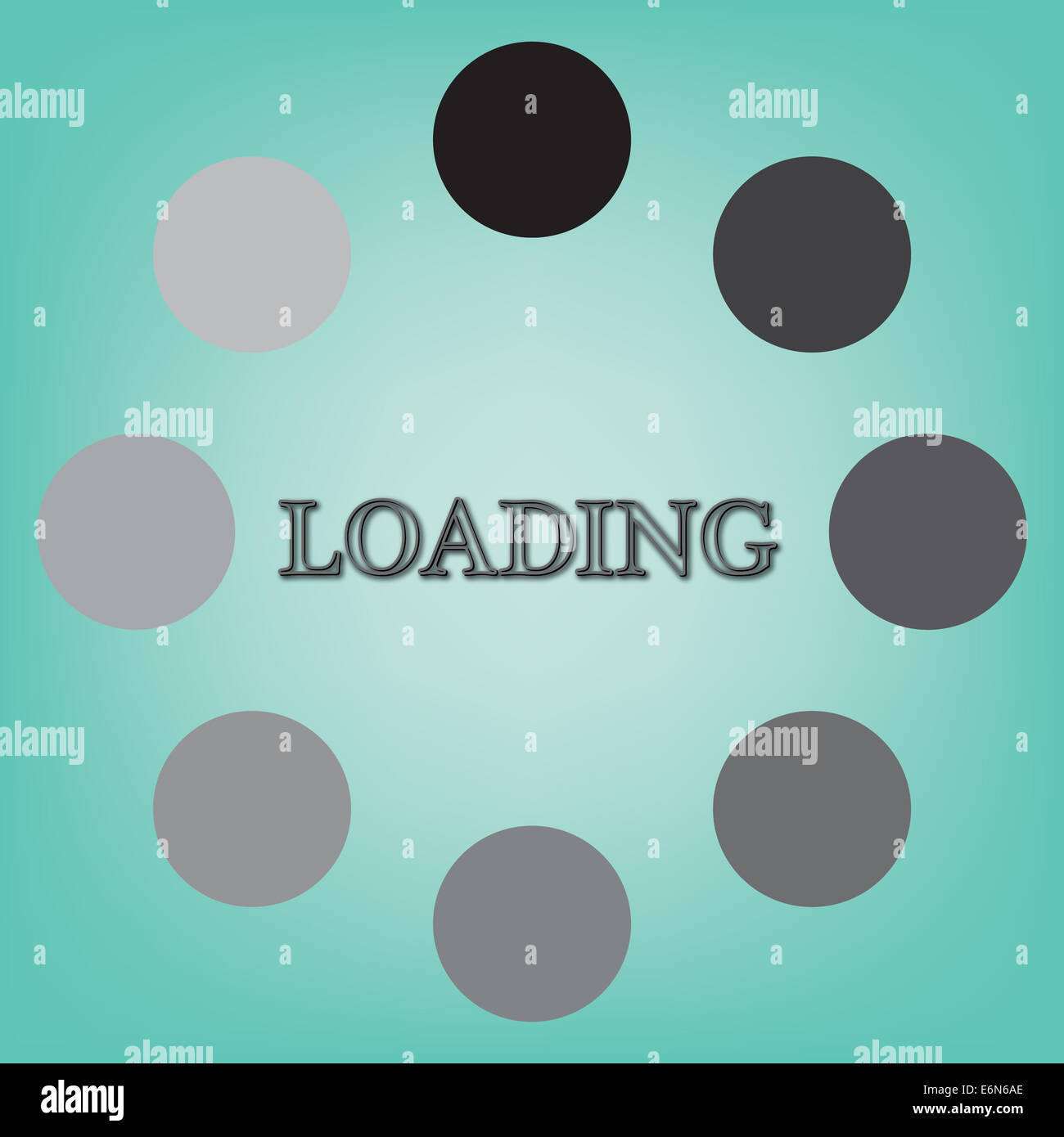 abstract loading symbol on a blue background Stock Photo - Alamy