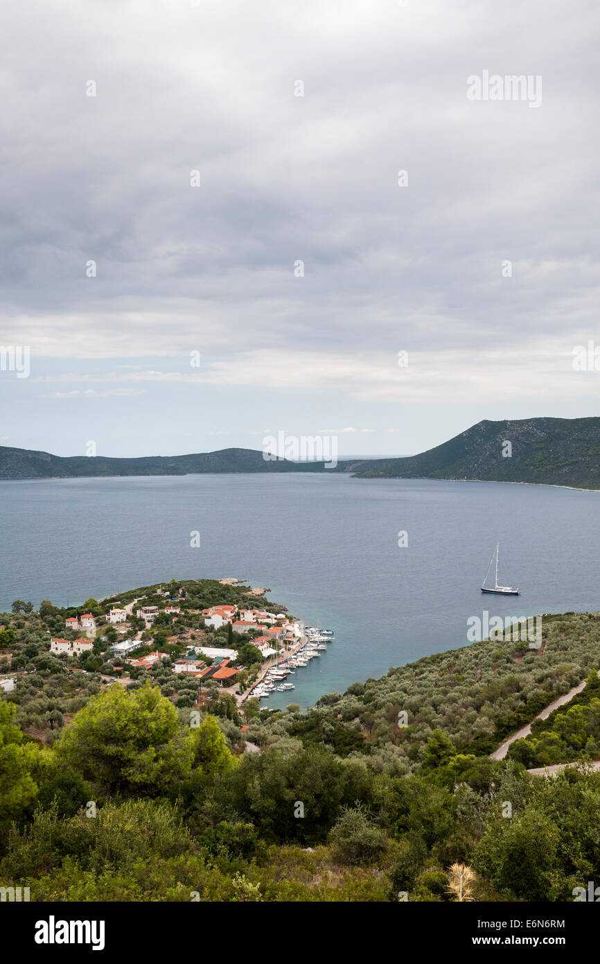 A general view of Steni Vala village in Alonnisos, Greece on August ...