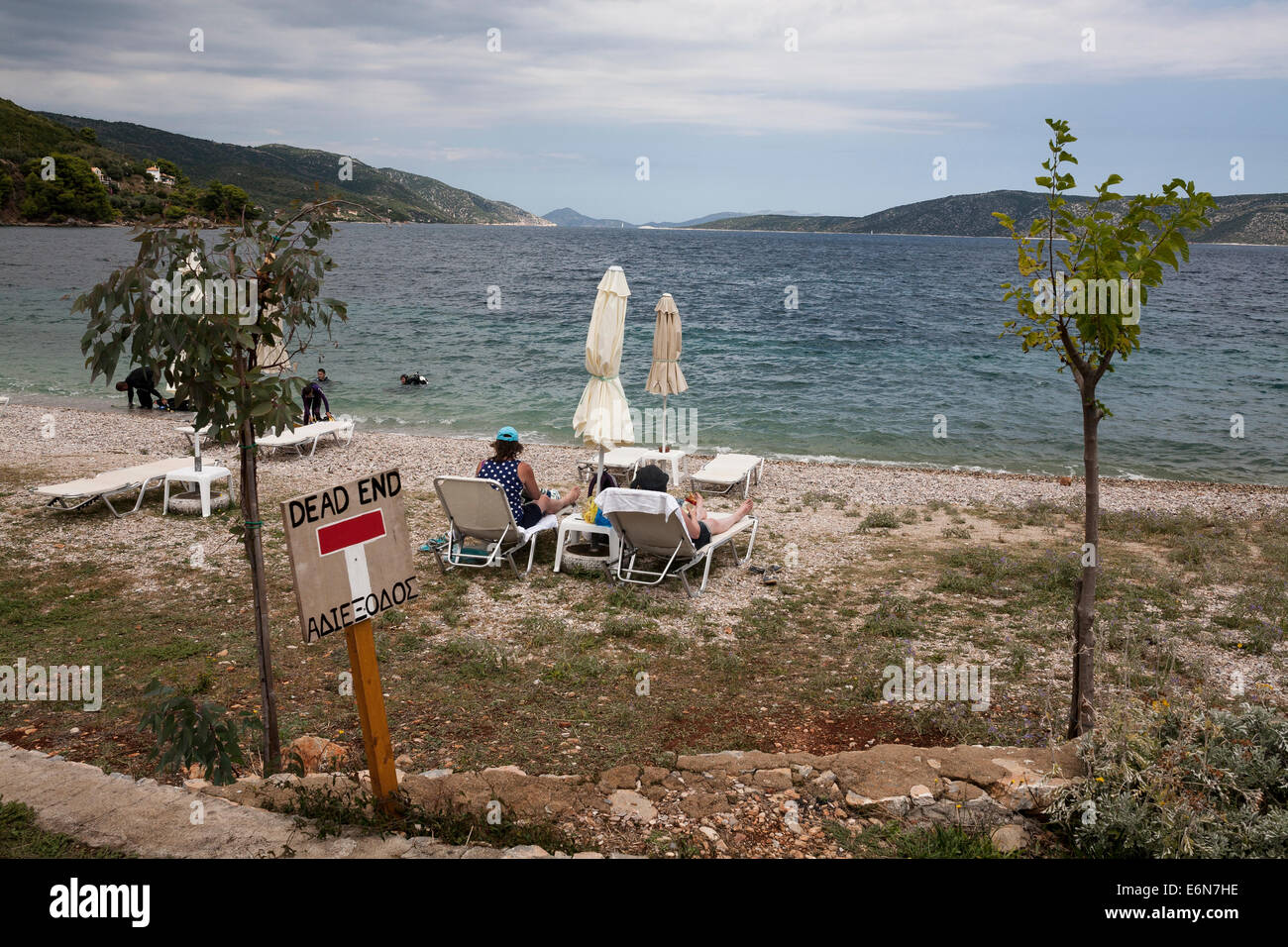 Glyfa beach in Steni Vala village, Alonnisos, Greece on August 2014 ...
