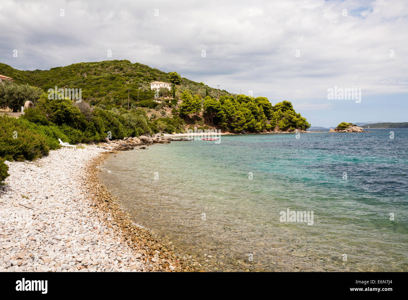 Glyfa beach in Steni Vala village, Alonnisos, Greece on August 2014 ...
