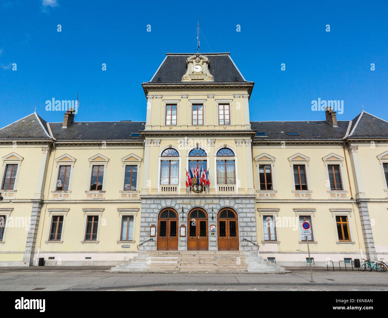 Town hall or Marie in Albertville, Savoie, Rhone Alpes, France Stock ...
