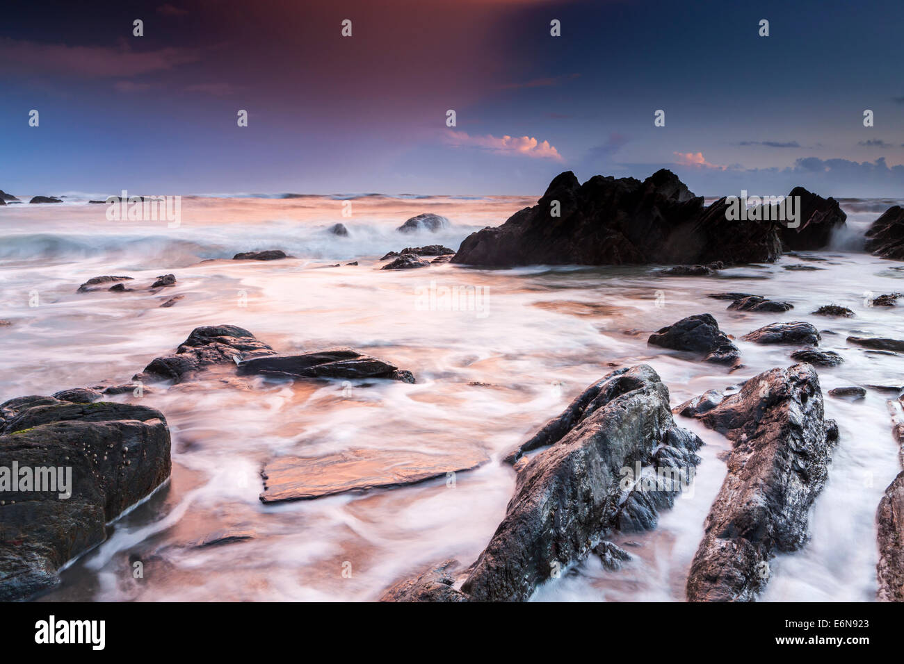 Rocky Coast at Ayrmer Cove in South Devon, South Hams, England, United ...