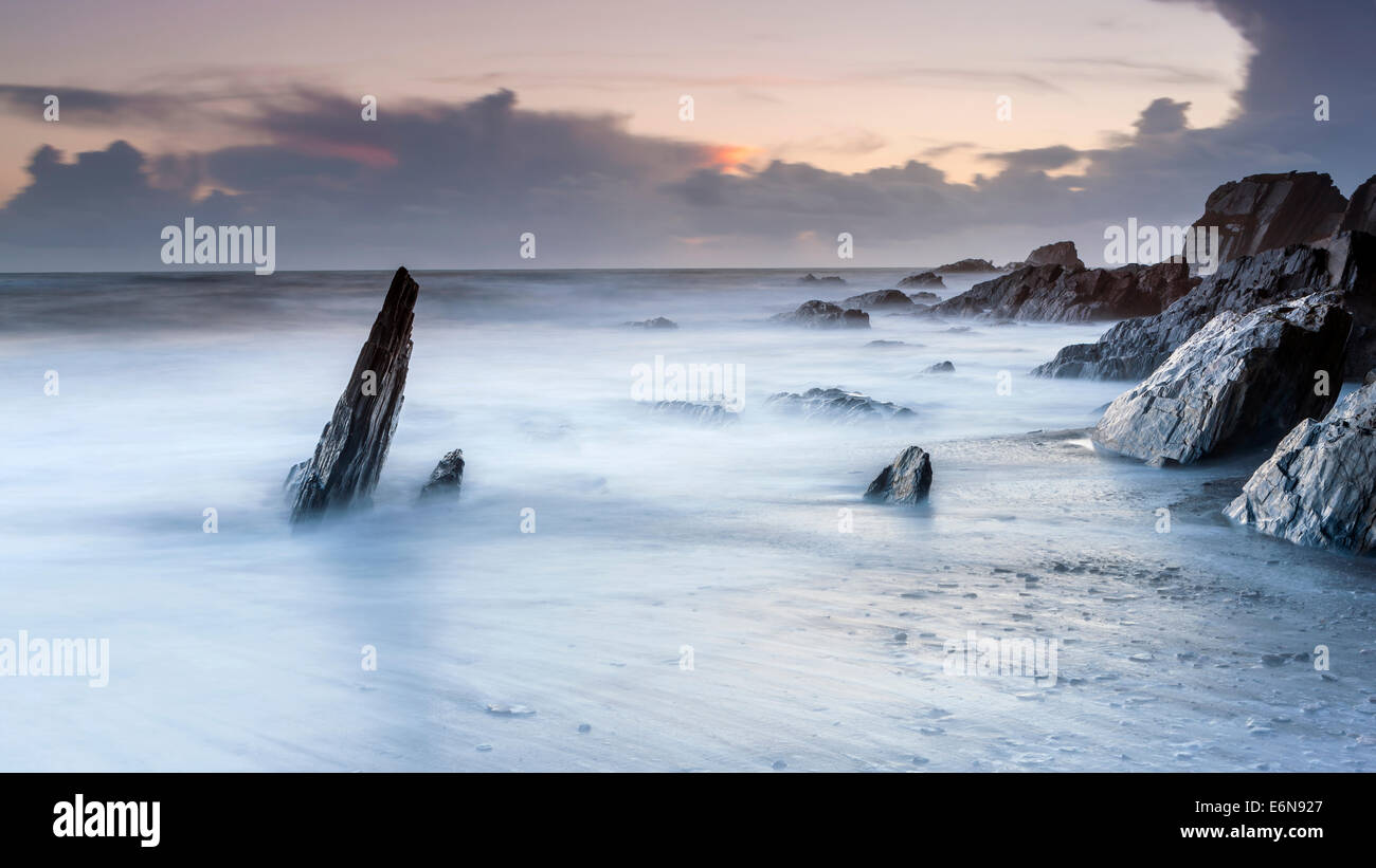 Rocky Coast at Ayrmer Cove in South Devon, South Hams, England, United ...