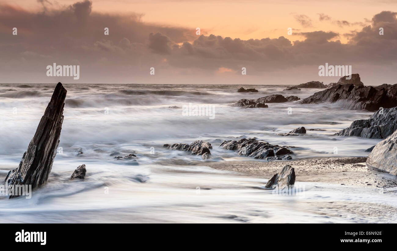 Rocky Coast at Ayrmer Cove in South Devon, South Hams, England, United ...