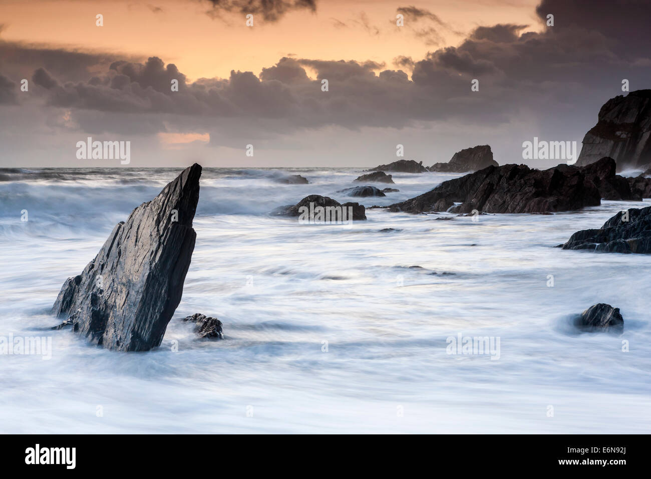 Rocky Coast at Ayrmer Cove in South Devon, South Hams, England, United ...