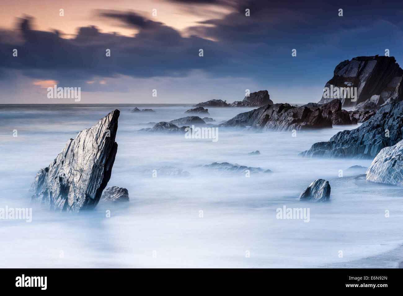 Rocky Coast at Ayrmer Cove in South Devon, South Hams, England, United ...