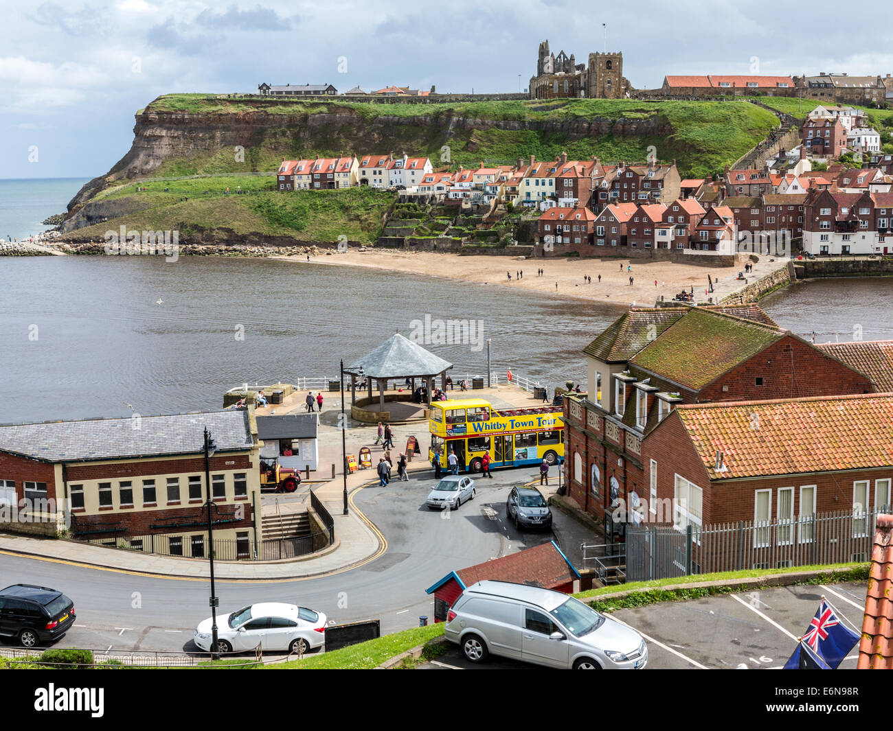 Whitby town and harbour, Whitby, North Yorkshire, England, UK Stock ...