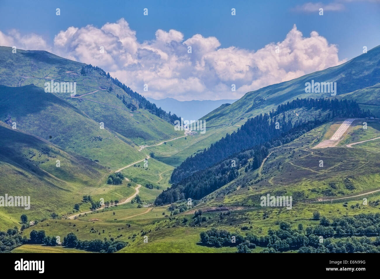 Image of the road to Col de Peyresourde located at 1569 m altitude in ...