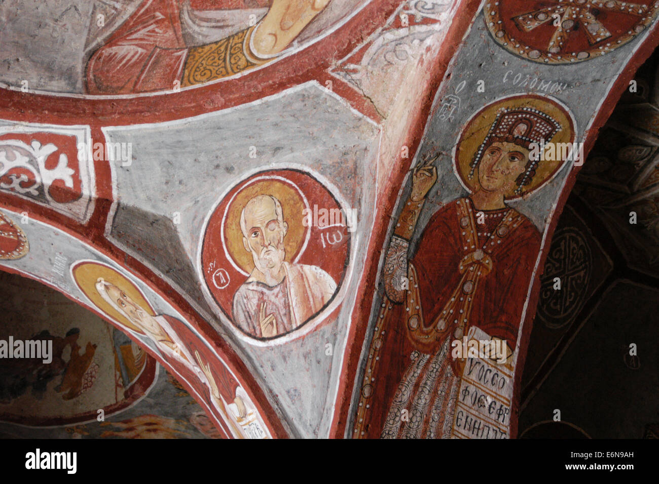 King Solomon. Byzantine fresco in the Apple Church (Tokali Kilise) near ...