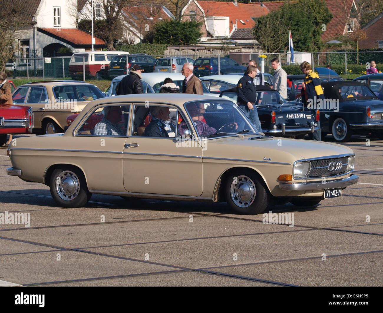 The 1969 Audi 60 L, with license plate 71-42-JV, is pictured, showing ...
