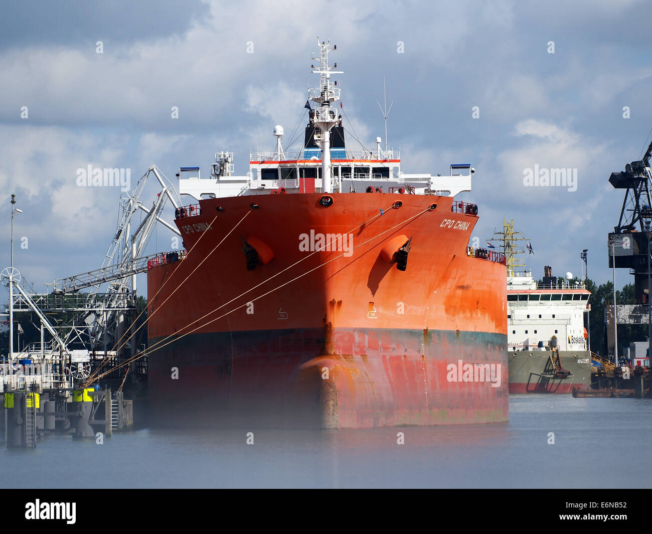 The CPO China, IMO 9434204, a container ship and oil tanker, seen at ...