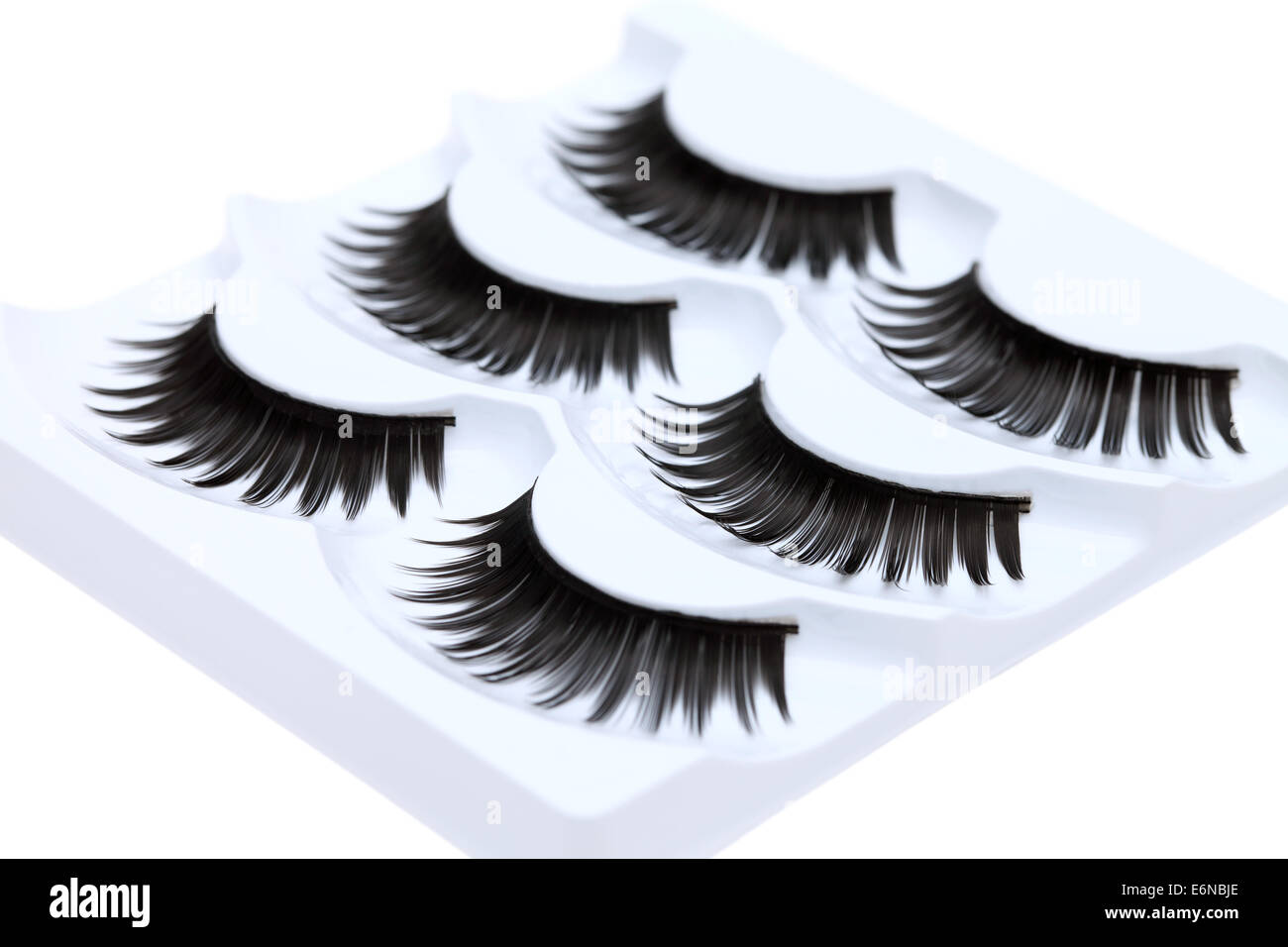 false eyelashes isolated on white background Stock Photo - Alamy