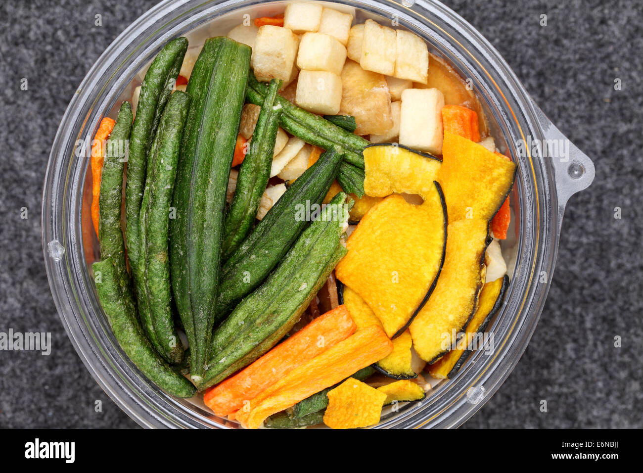 Mixture of dried vegetables on white background Stock Photo - Alamy